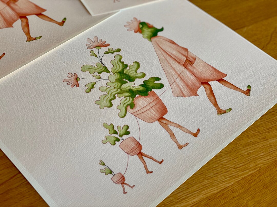 Plant Walk - Plant Lover Illustration / Botanical Print / Botanical ...