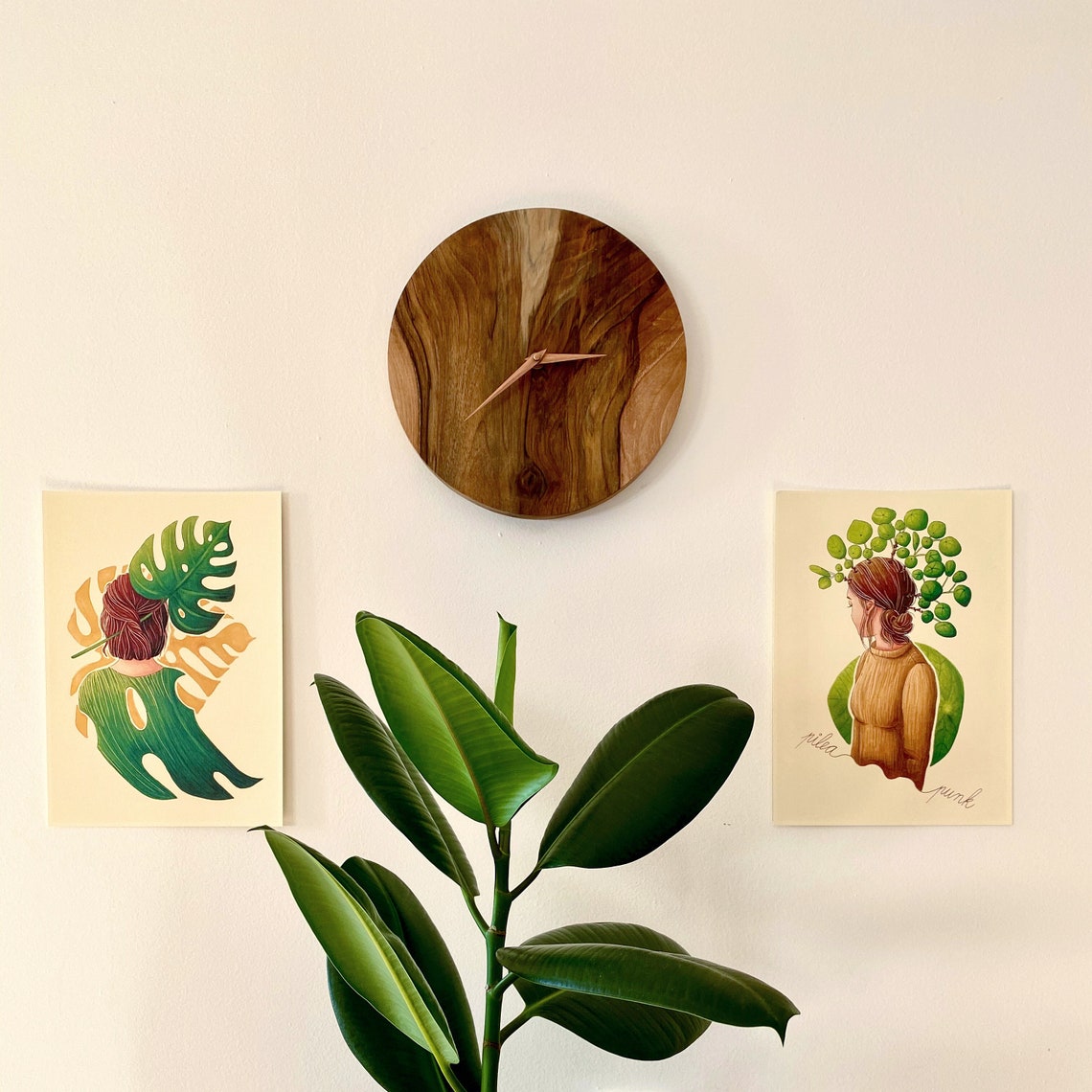 Pilea Punk Botanical Illustration / Poster / Plant Lady / - Etsy