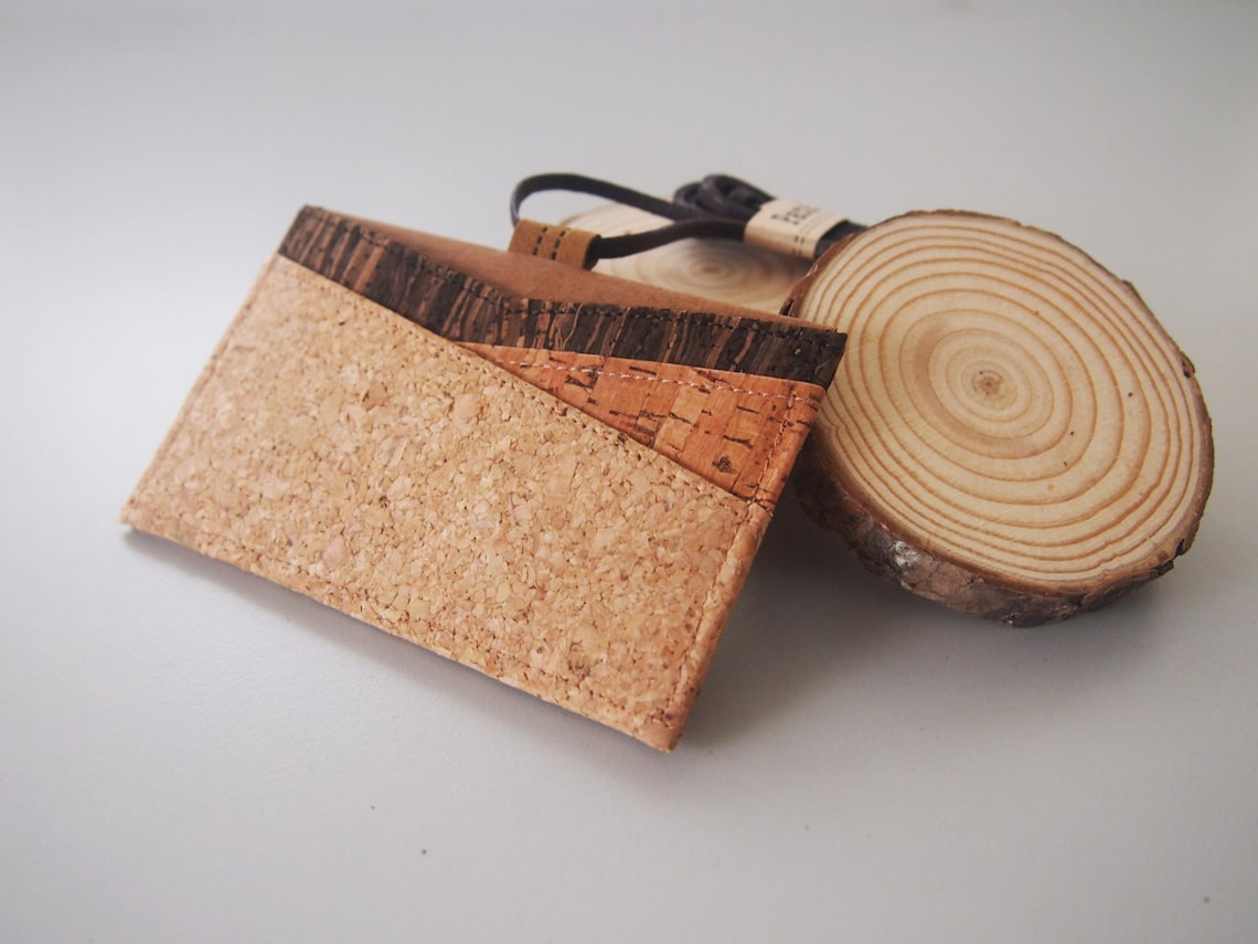 Personalized Name Mixed Cork ID Card Holder With Lanyard Badge - Etsy