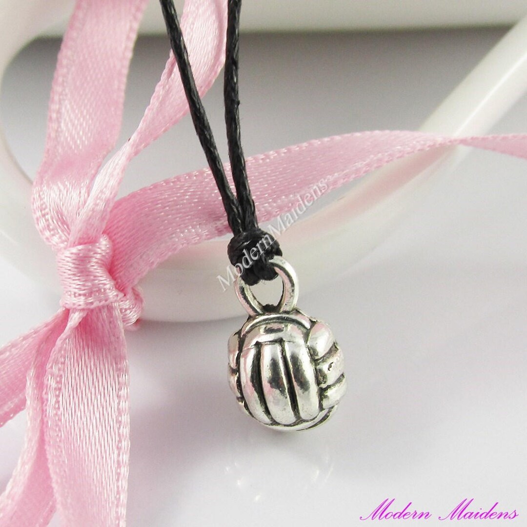 3D NETBALL Black Cord Necklace Pendant Coach Team End of Season Gifts ...