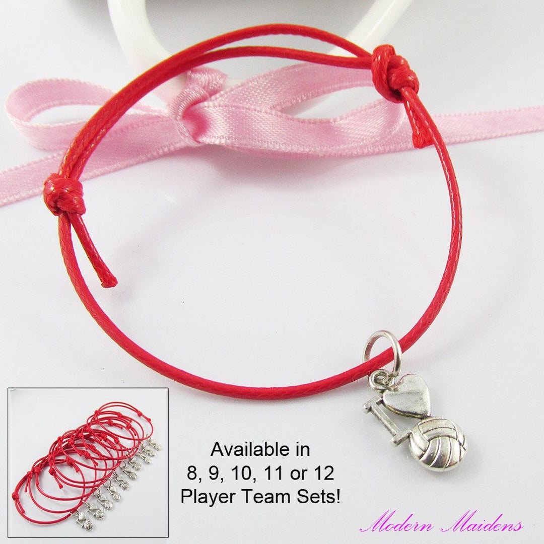 RED Adjustable I Love Netball Charm Sport Bracelet Team End - Etsy