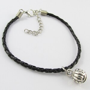 10 X 3D NETBALL Charm Sport Black Braided Bracelet Coach Team End of ...