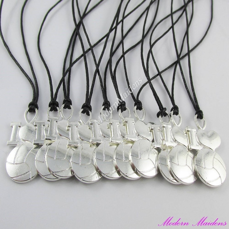 10 X I Love NETBALL Black Cord Adjustable Necklace Pendant Coach Team ...