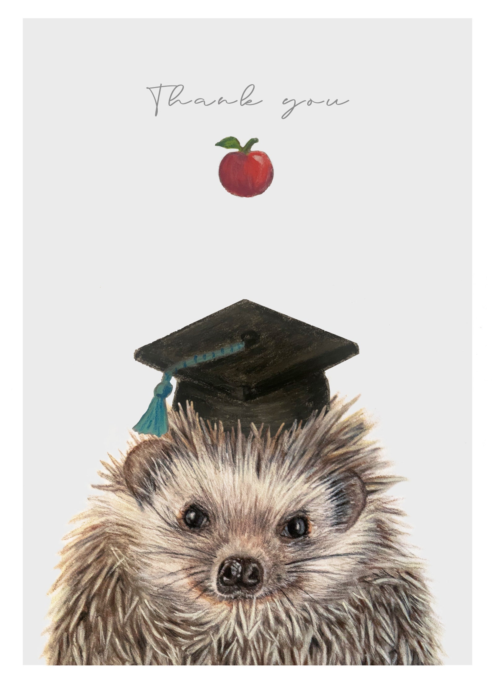 Thank You School Teacher Hedgehog Greeting Card British - Etsy
