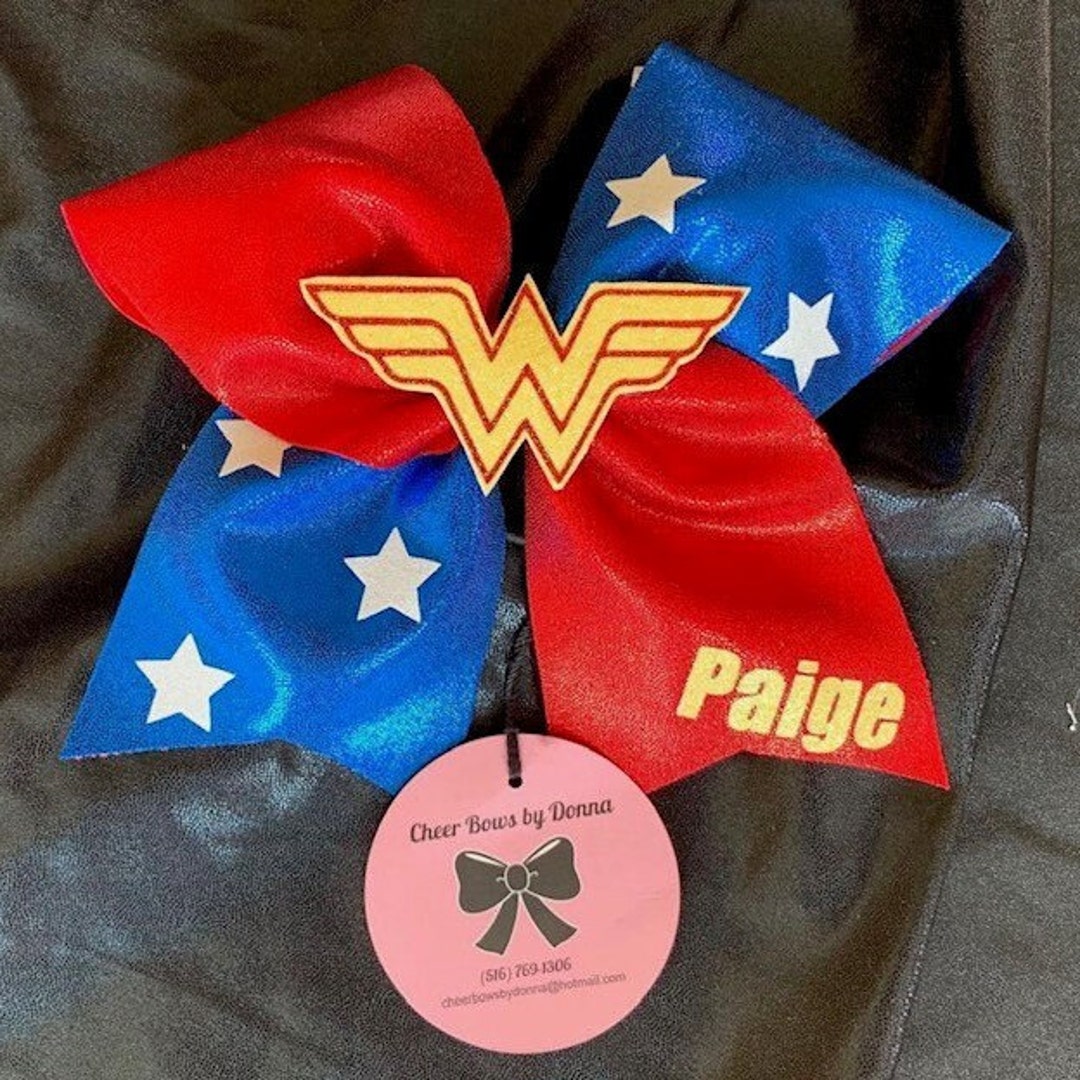 Wonder Woman Cheer Bow - Etsy