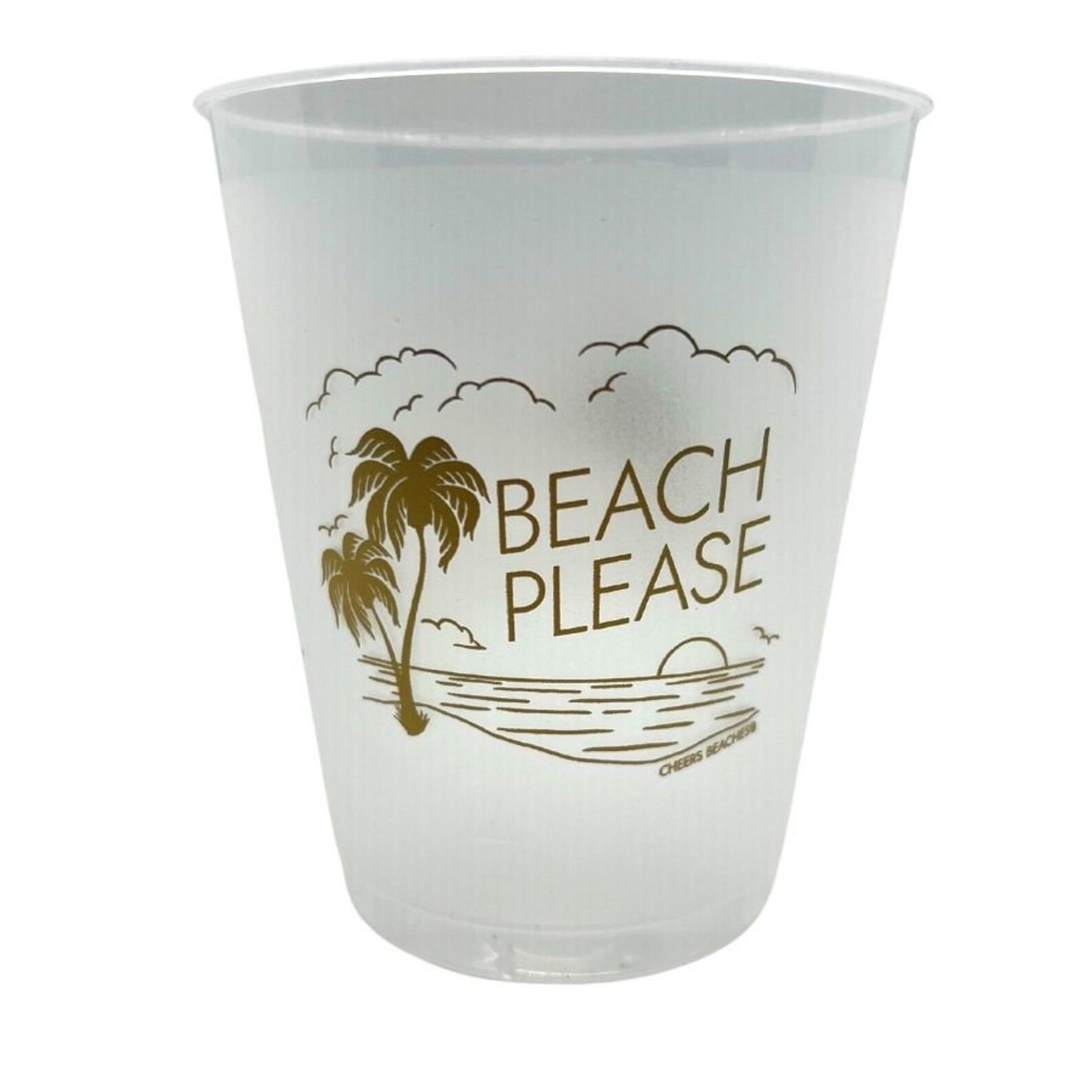 BEACH PLEASE Frosted Party Cups Day Drinking Beach Loving Fun Party ...