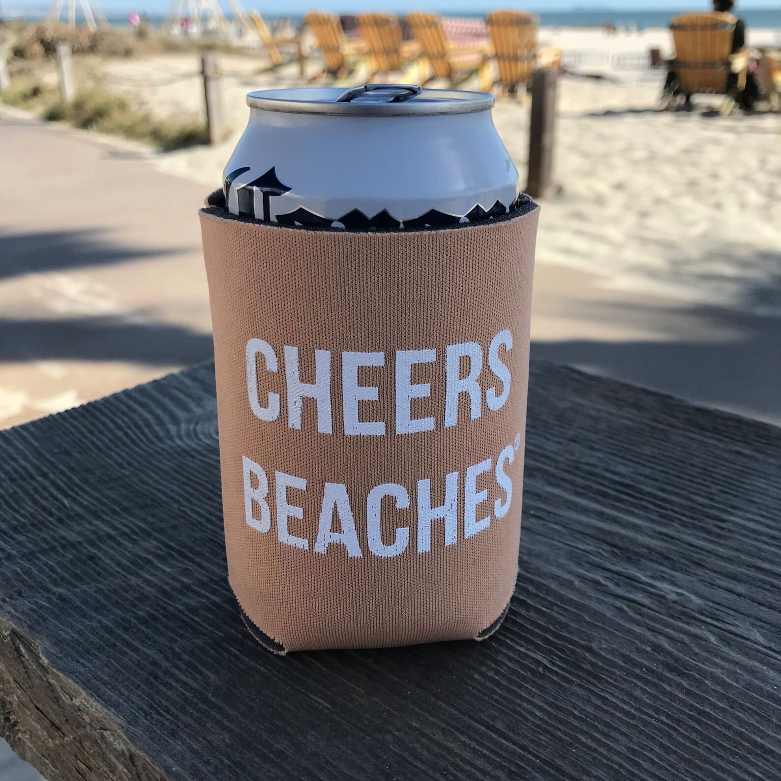Cheers Beaches Can Cooler Beer Can Koozie Beach Beer Drink Sleeve ...