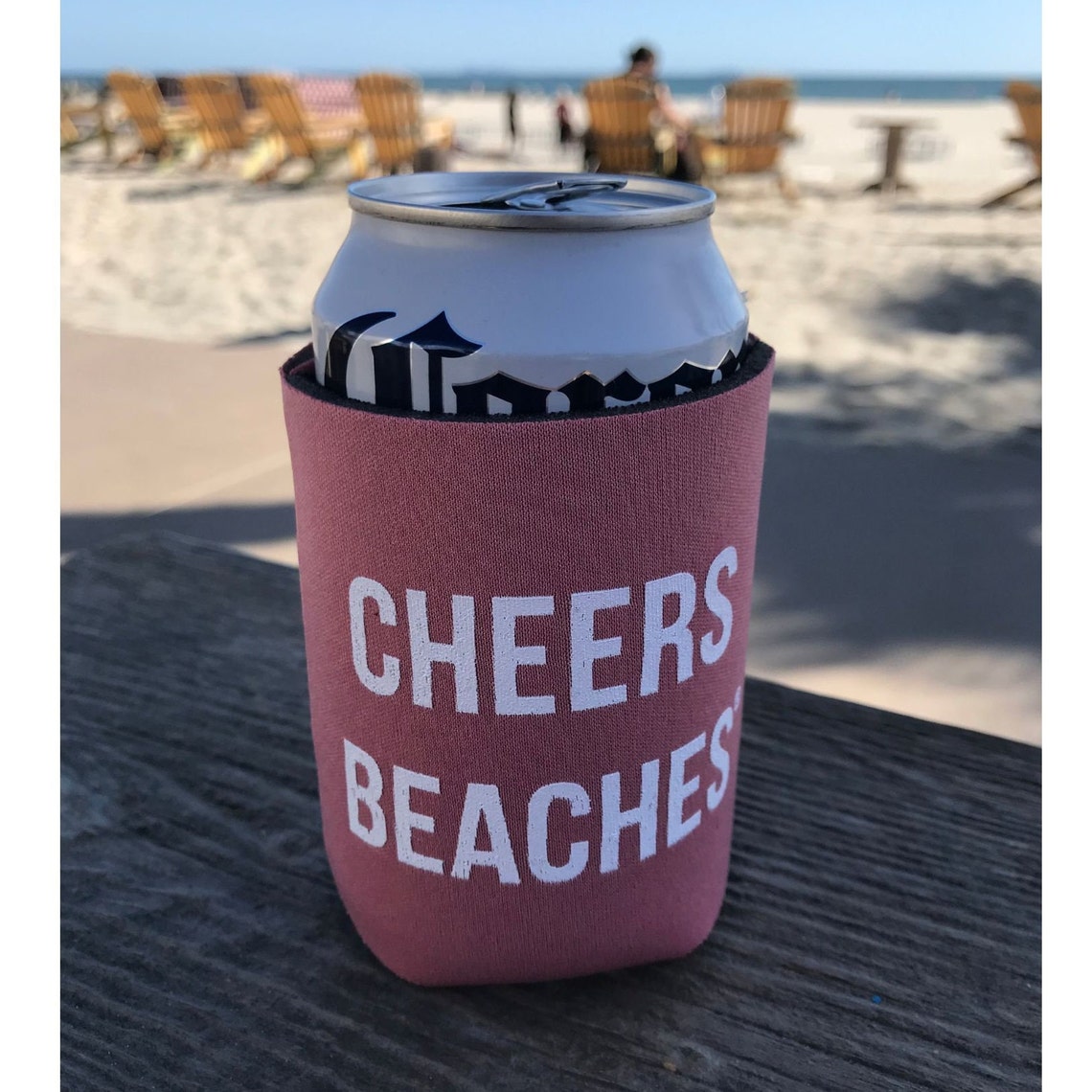 Cheers Beaches Can Cooler Beer Can Koozie Beach Beer Drink Sleeve ...