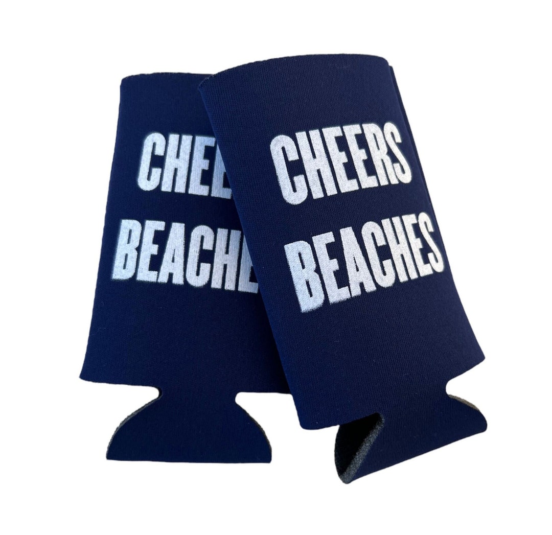 Cheers Beaches Slim Can Cooler Seltzer Can Koozie Beach Beer Drink ...