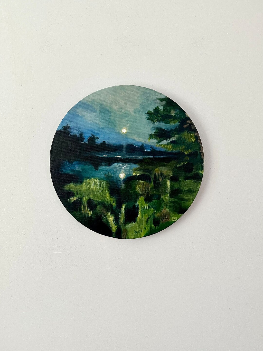 Moonlight Shore 12x12 Original Artwork Hand Painted Original - Etsy