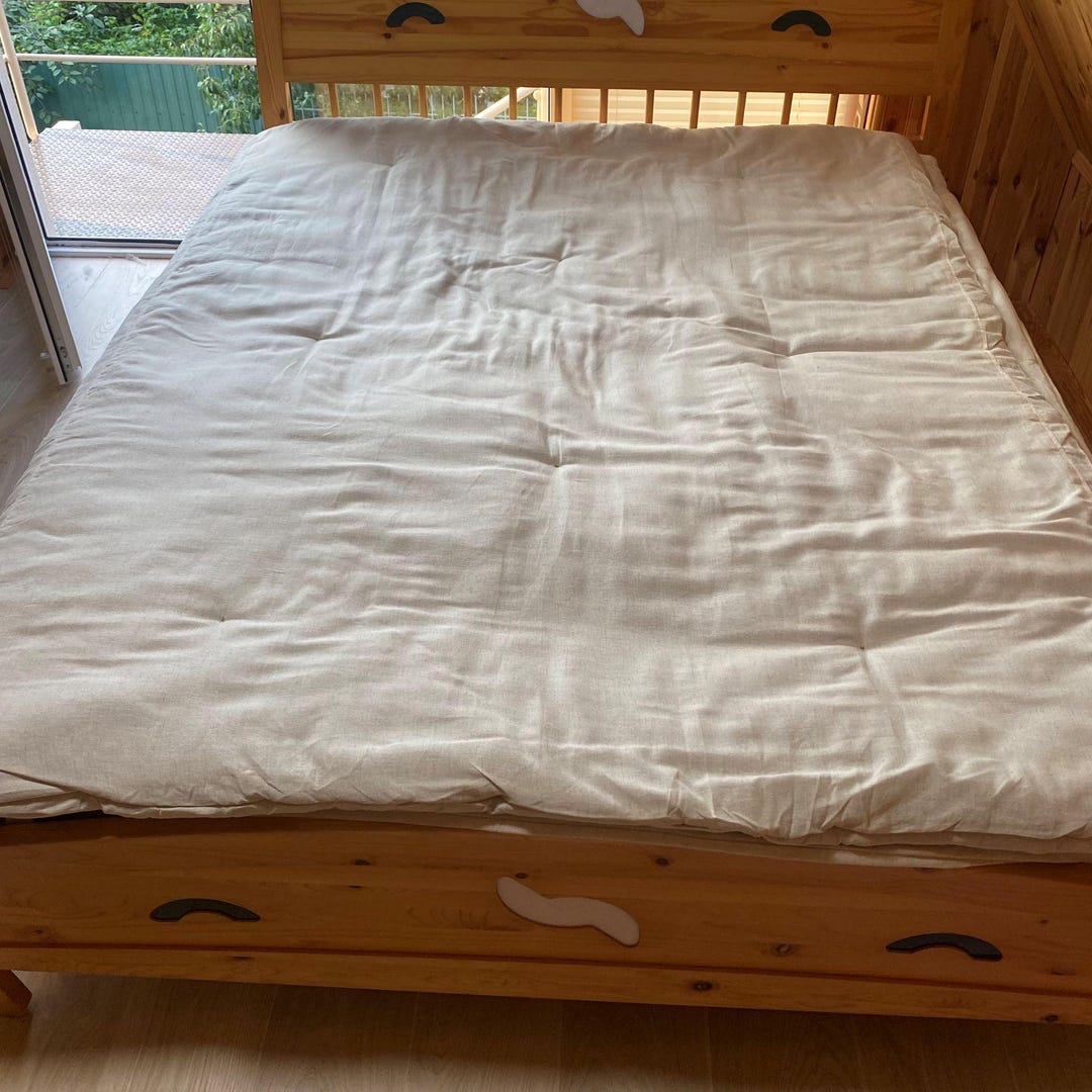 Hemp Mattress Topper Fitted, 100% Organic, Natural Breathable Fabric ...