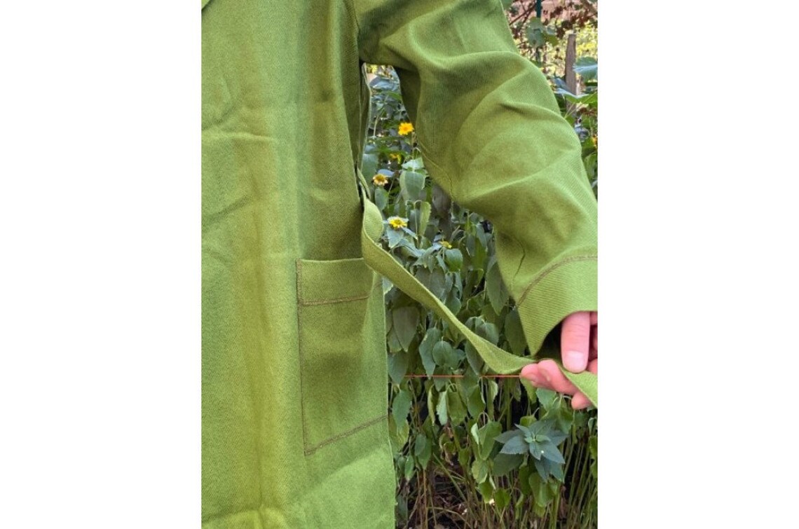 Hemp Bath Robe for Men 100% Organic Hemp Natural Green Dye - Etsy