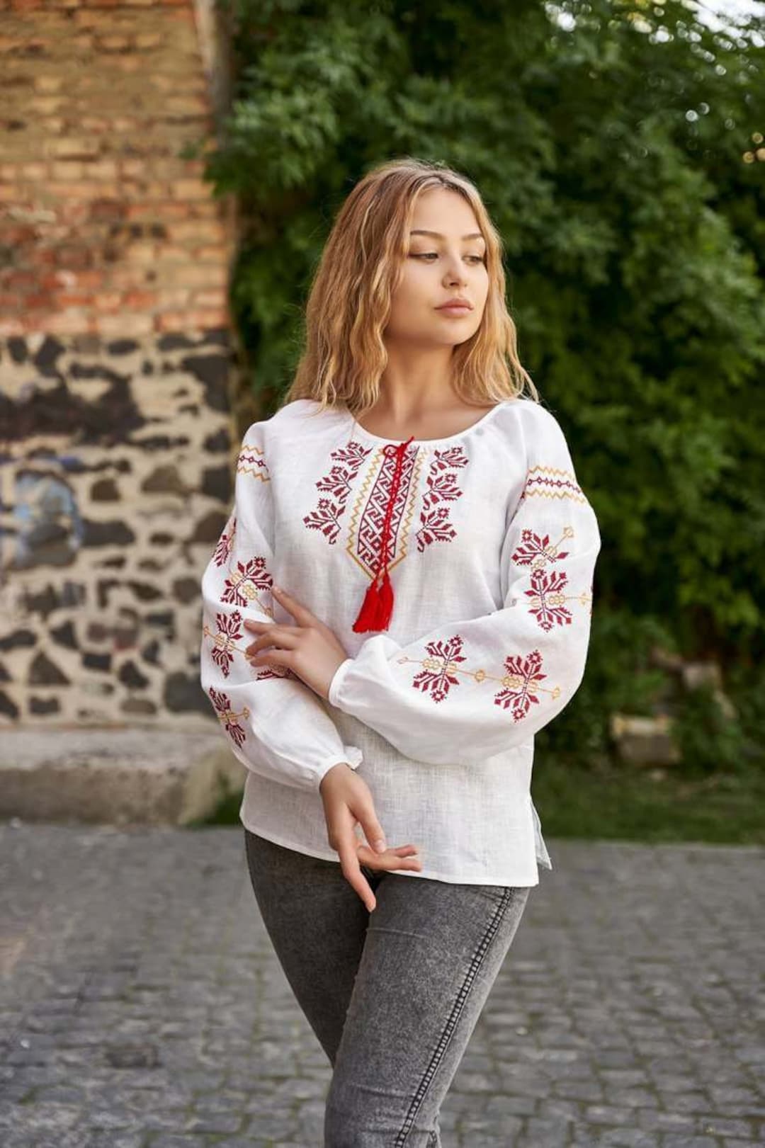 Embroidered Shirt - Vyshyvanka, Ukrainian Pattern, With Real Embroidery ...