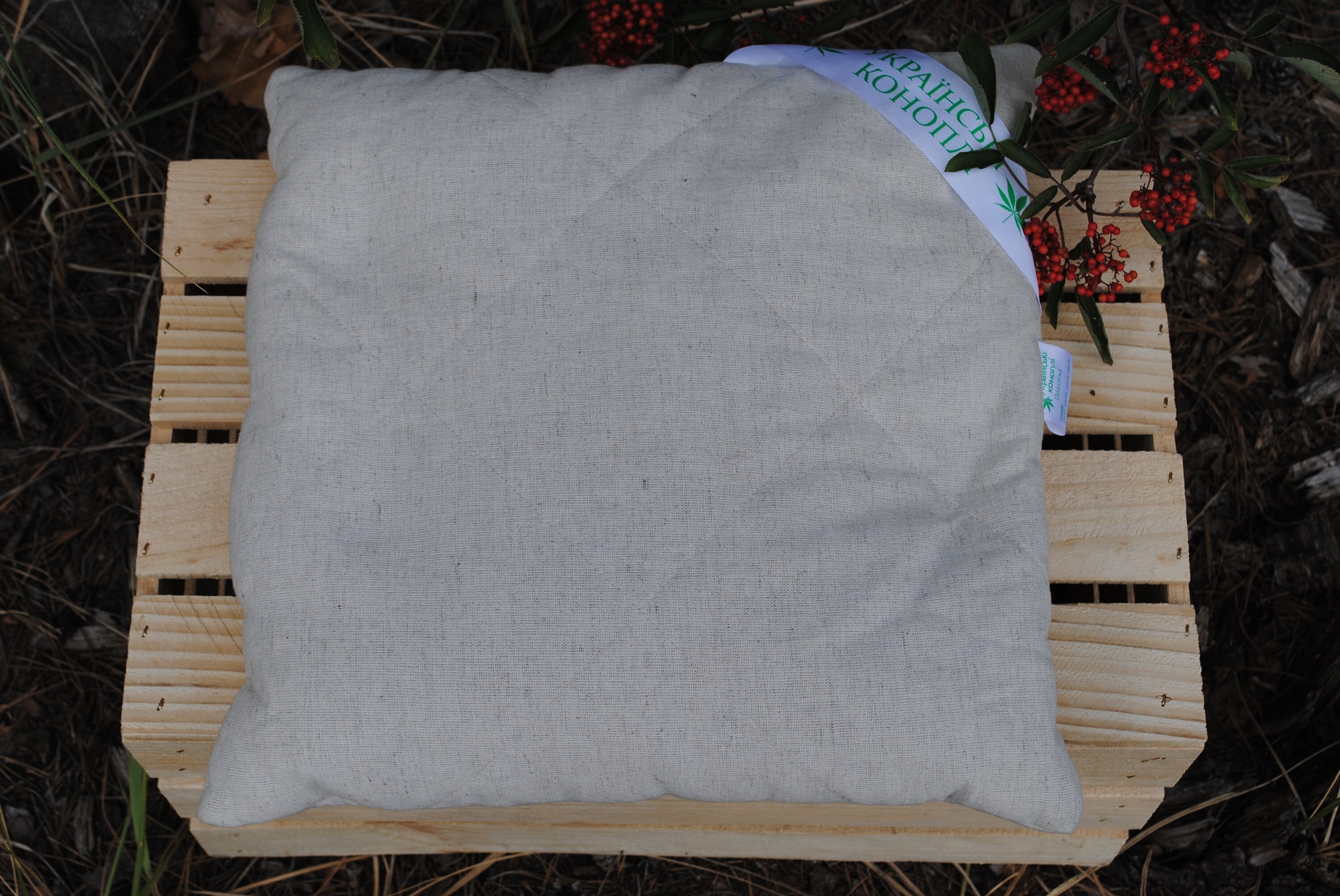 Hemp Pillow With Hemp Filling and Cover, 100% Organic, Natural ...