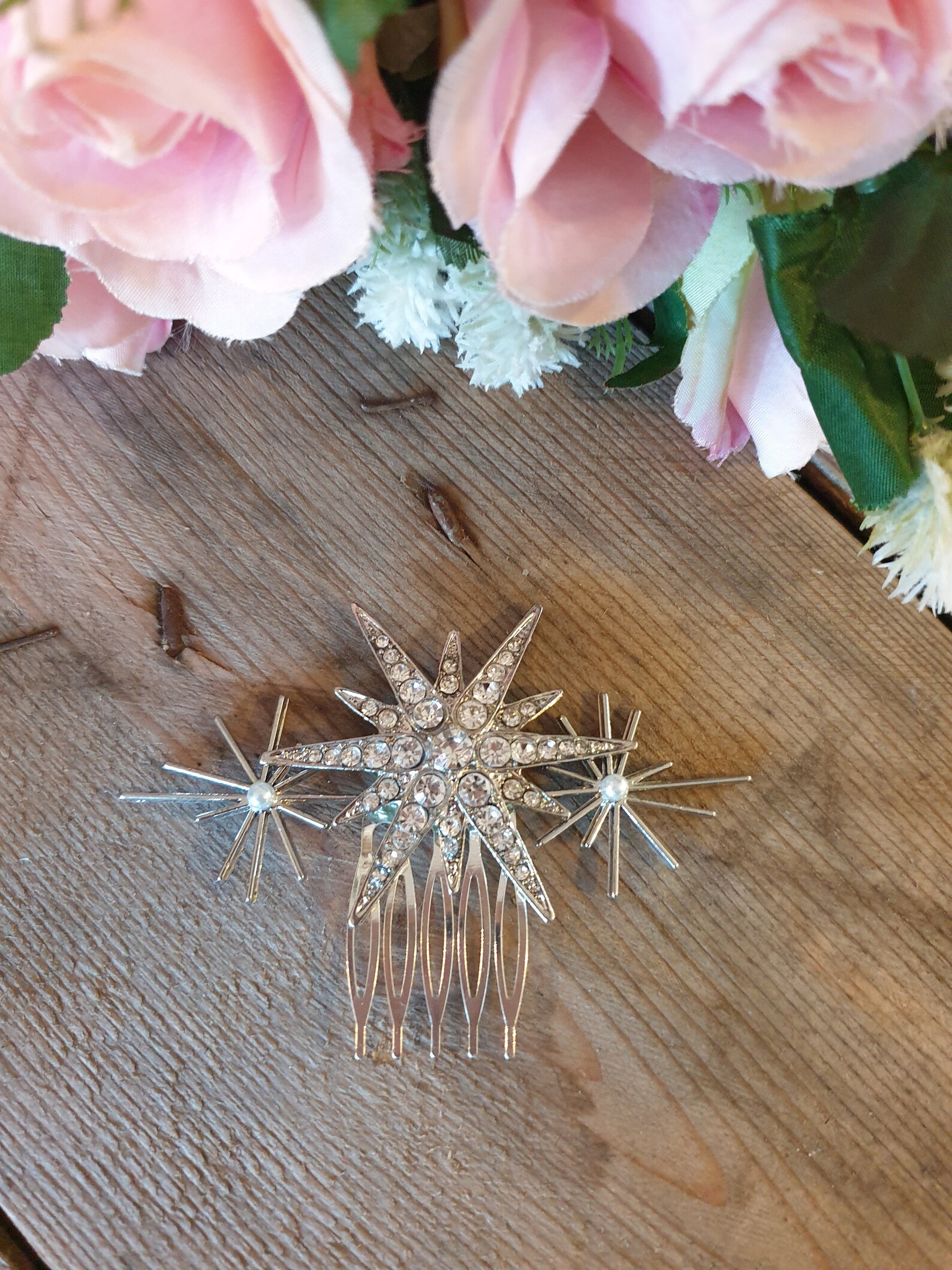 Mini Star Sparkle Hair Comb - Etsy