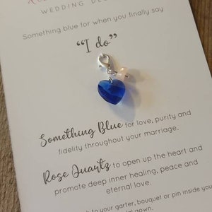 Something Blue Good Luck Charm, Bouquet Charm, Postponded Wedding Gift ...