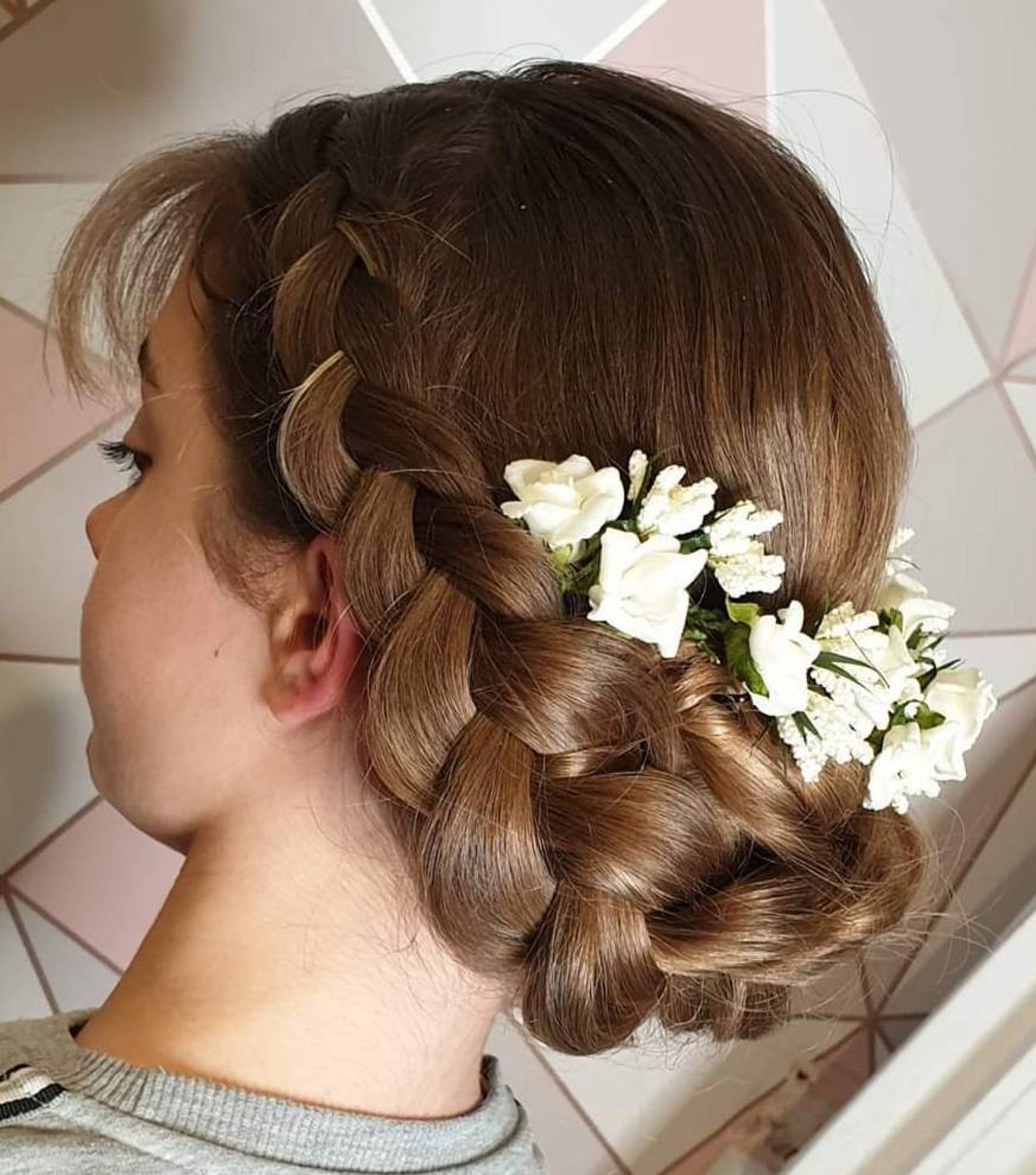Floral Hair Crown, Ivory Flower Crown, Hair Vine, Wedding Flowers and ...