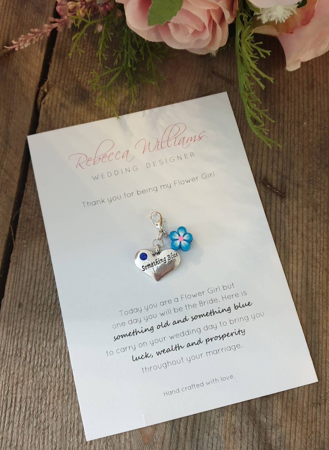Flower Girl Gifts, Bridesmaid Thank You Gift, Something Blue, Bouquet ...