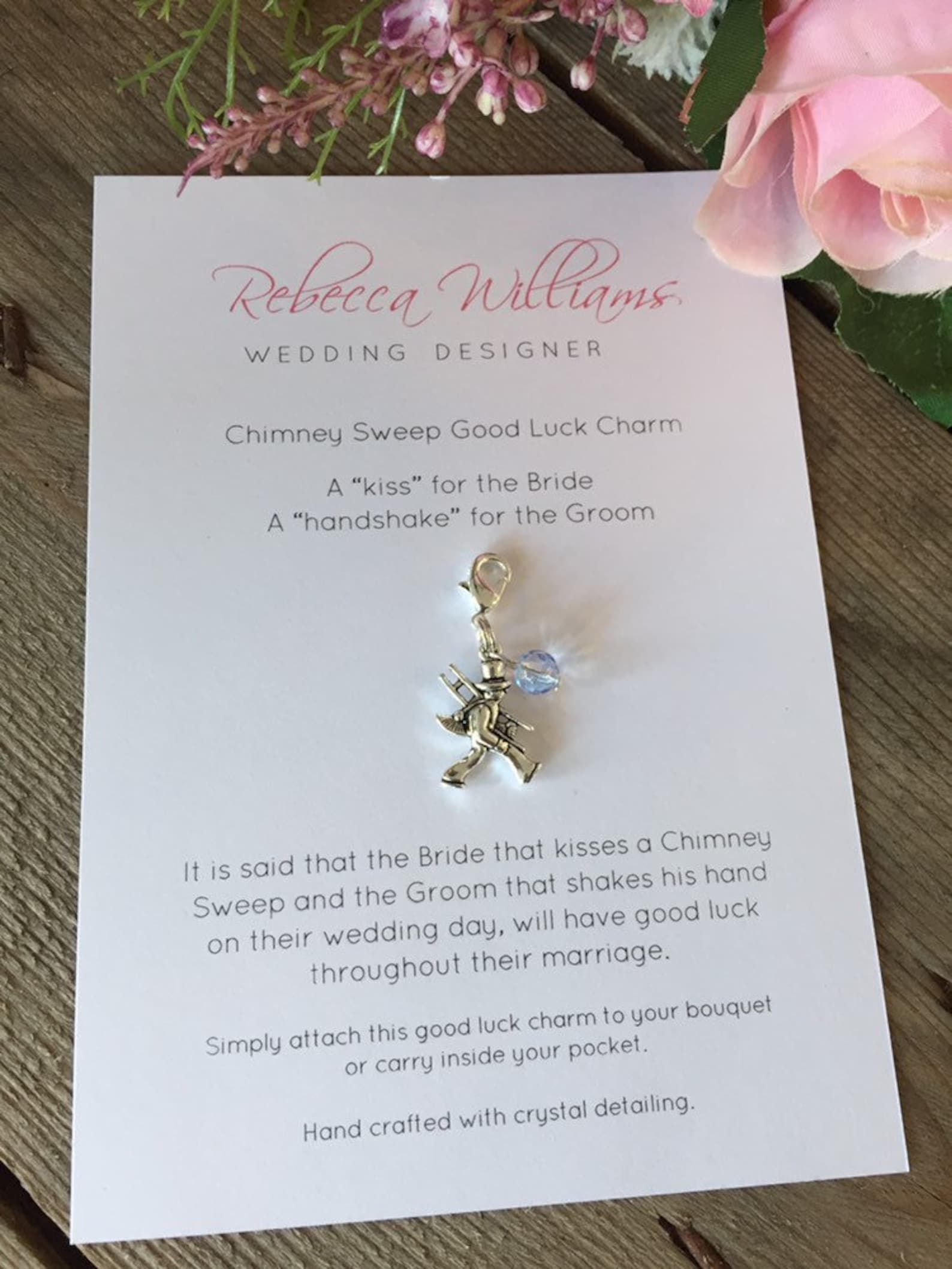 Chimney Sweep Wedding Good Luck Charm: Something Blue Crystal - Etsy UK