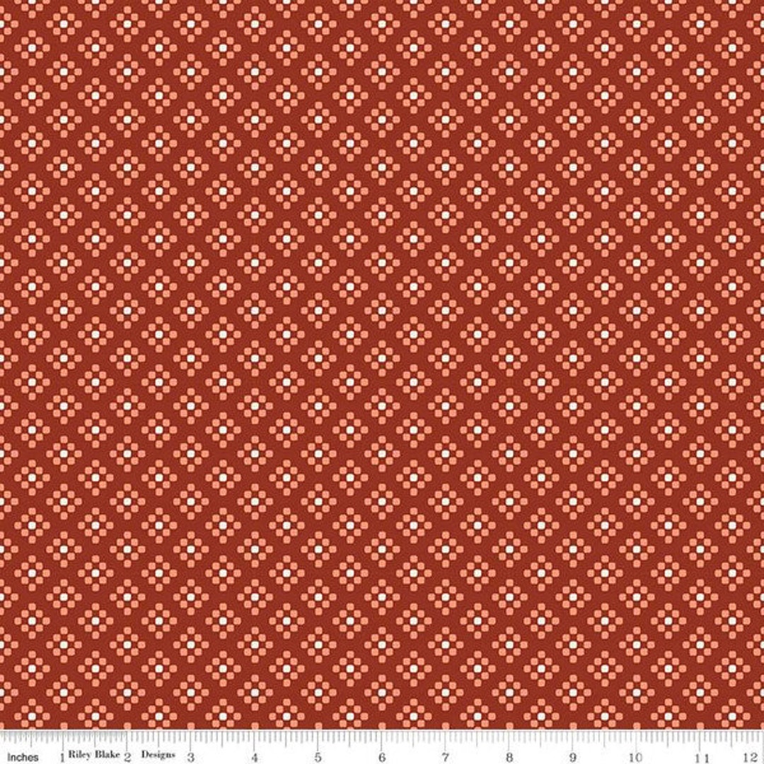 Rust Squares (half Yard Cuts) | Santa Fe Collection | Riley Blake ...