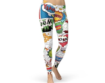 Cartoon leggings | Etsy