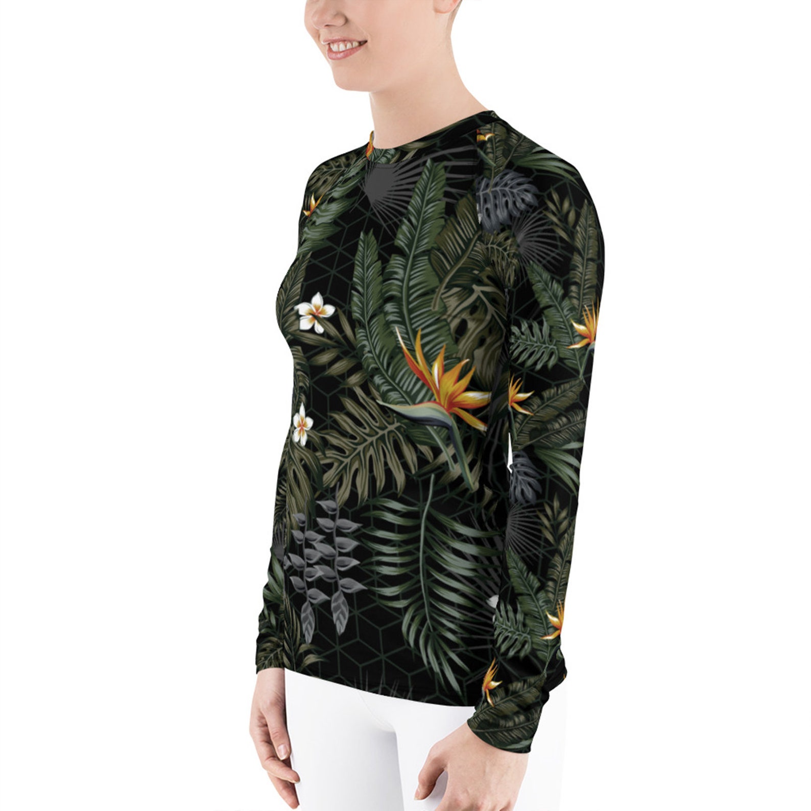 Bird of Paradise Print Rash Guard – Women's Sun Protection Shirt - Etsy