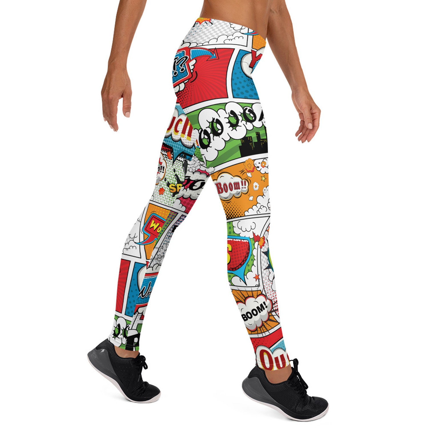 Comic Book Pop Art Leggings, High Waist Workout Pants - Etsy