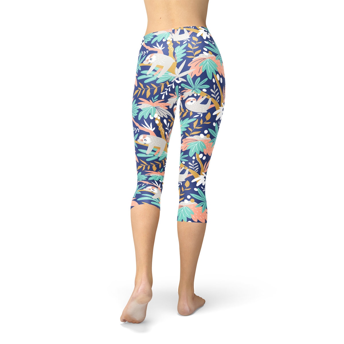 Sloth Capri Leggings Sloth Yoga Pants Sloth Tights Cute - Etsy
