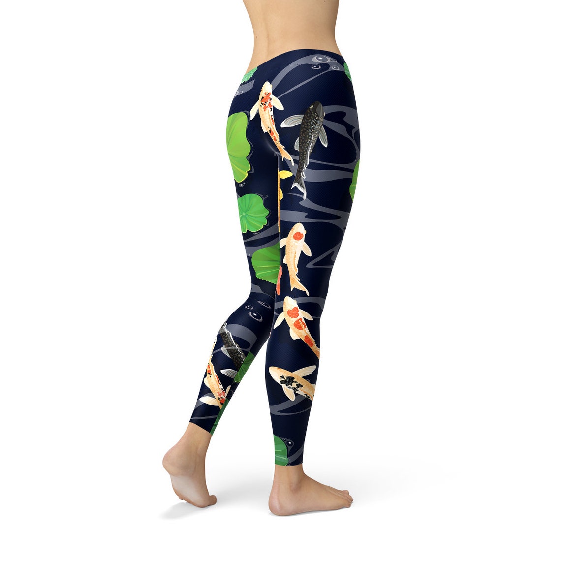 Koi Fish Yoga Pants Under Water Carp Fish Yoga Pants Koi | Etsy