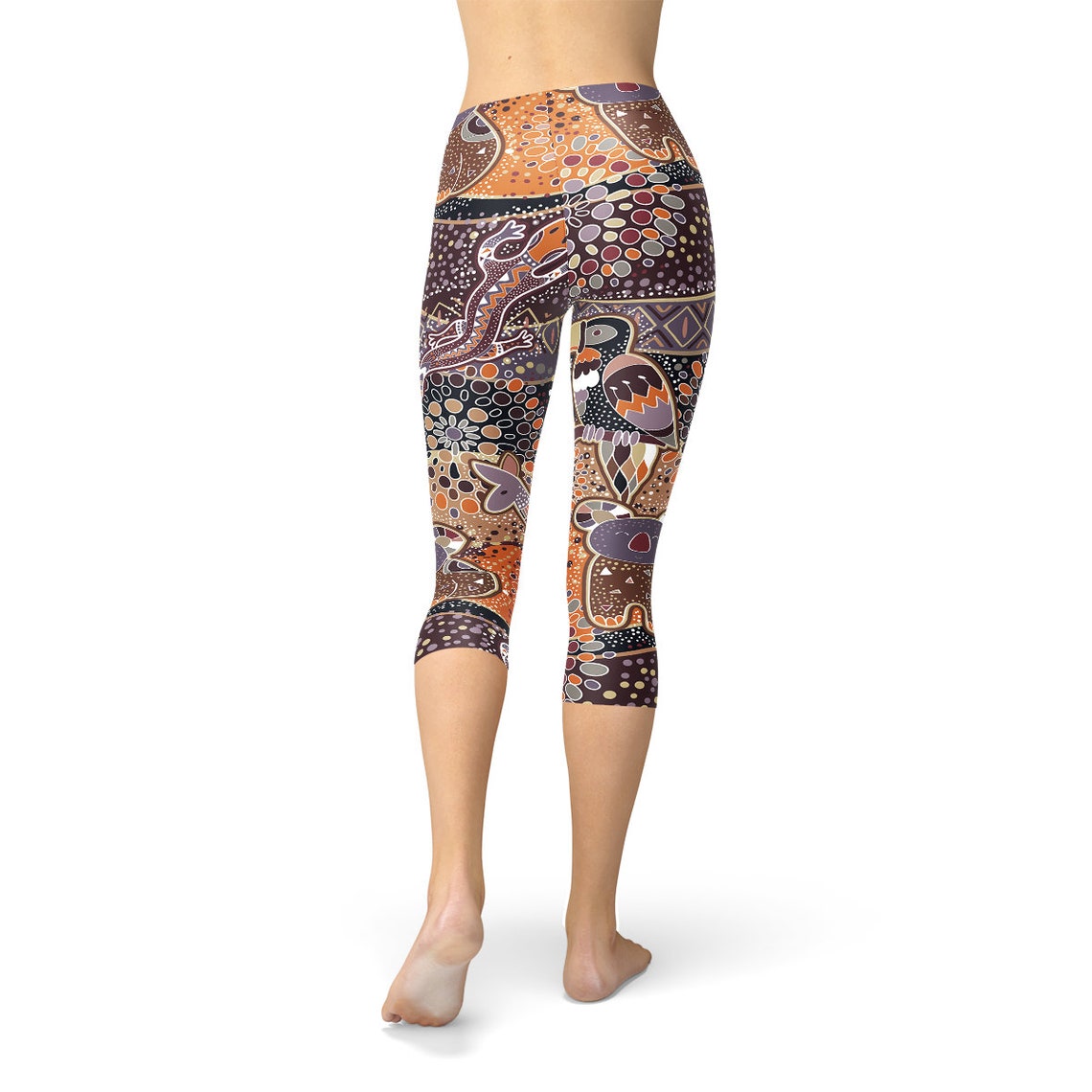 Dreamtime Capri Leggings, Aboriginal Capris, Aboriginal Printed Capris ...
