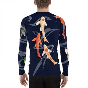Koi Fish Mens Rash Guard - All Over Print School of Fish in the Pond on ...