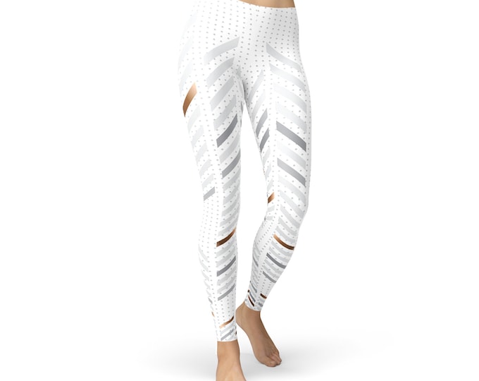 White Yoga Leggings, Active Wear, Running Tights - Etsy Canada