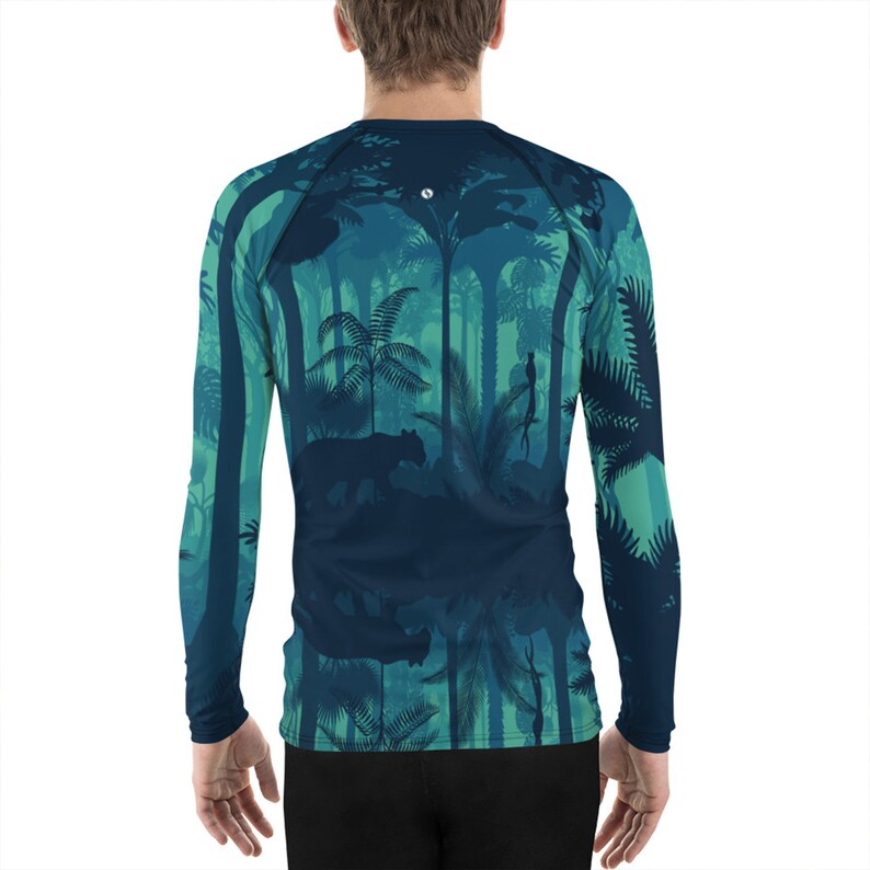 Mens Rash Guard - Jungle Book Inspired With Jaguar / Puma Illustration ...