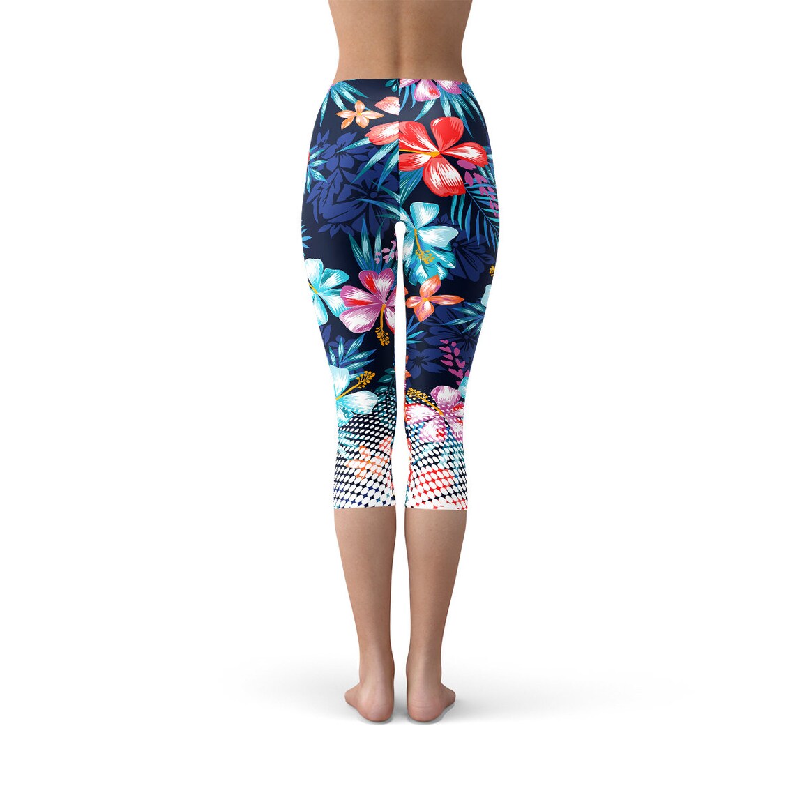 Hawaii Surf Capri Leggings Hawaiian Hibiscus Capris - Etsy