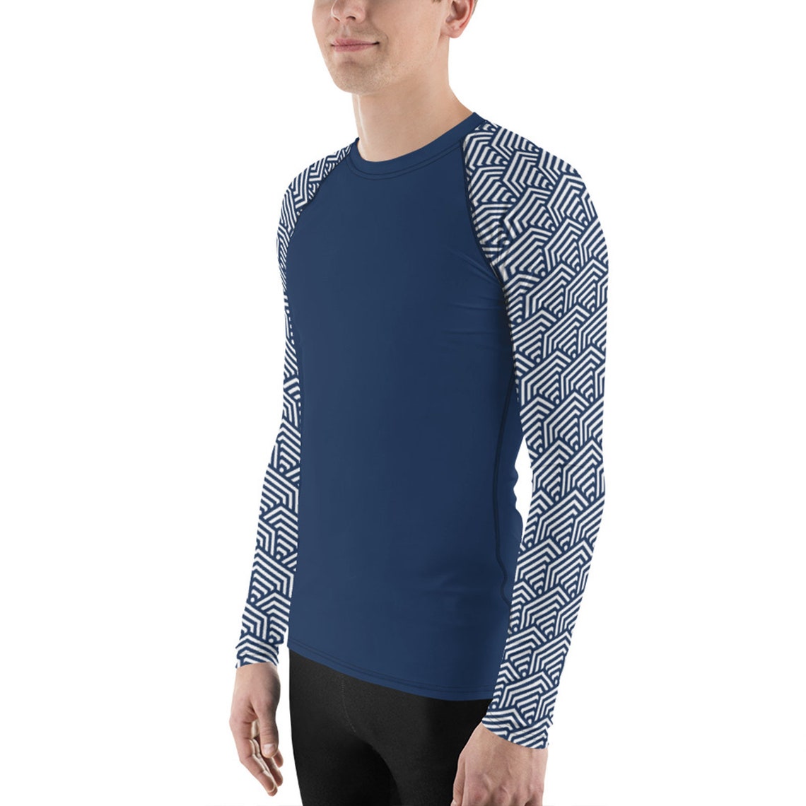 Mens Rash Guard Long Sleeve Fish / Dragon Scales Rashguard - Etsy