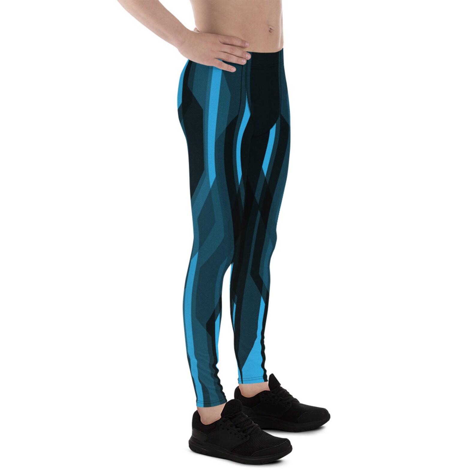Mens Blue Tron Leggings - Futuristic Workout Pants - Etsy