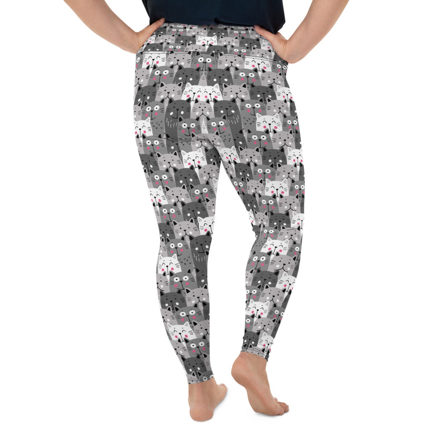 Cat Plus Size Leggings for Women High Waisted Full Length Yoga - Etsy