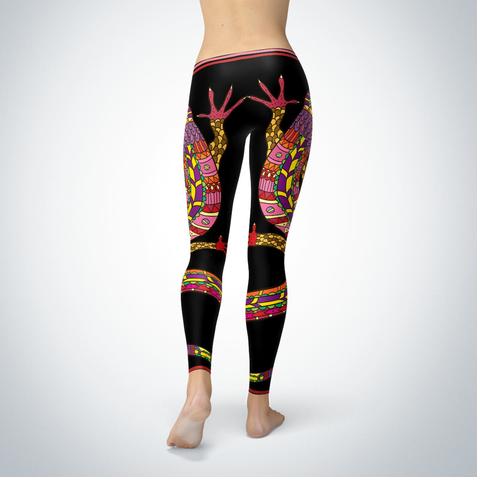 Rainbow Lizard Leggings Lizard Tights Lizard Yoga Pants - Etsy