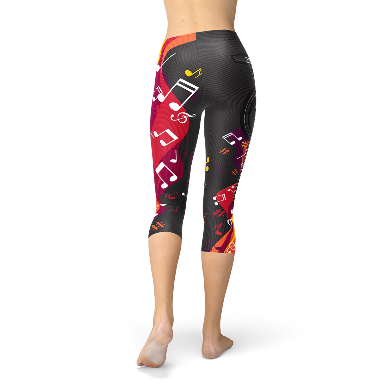 Music Note Capri Leggings for Women Musical Air Guitar - Etsy