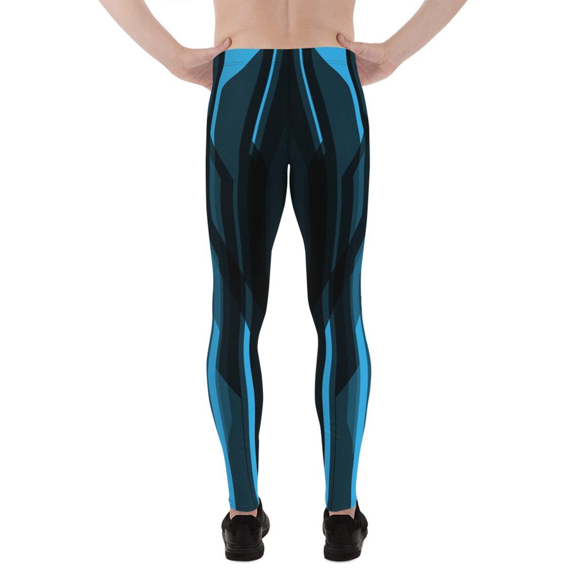 Mens Blue Tron Leggings - Futuristic Workout Pants - Etsy