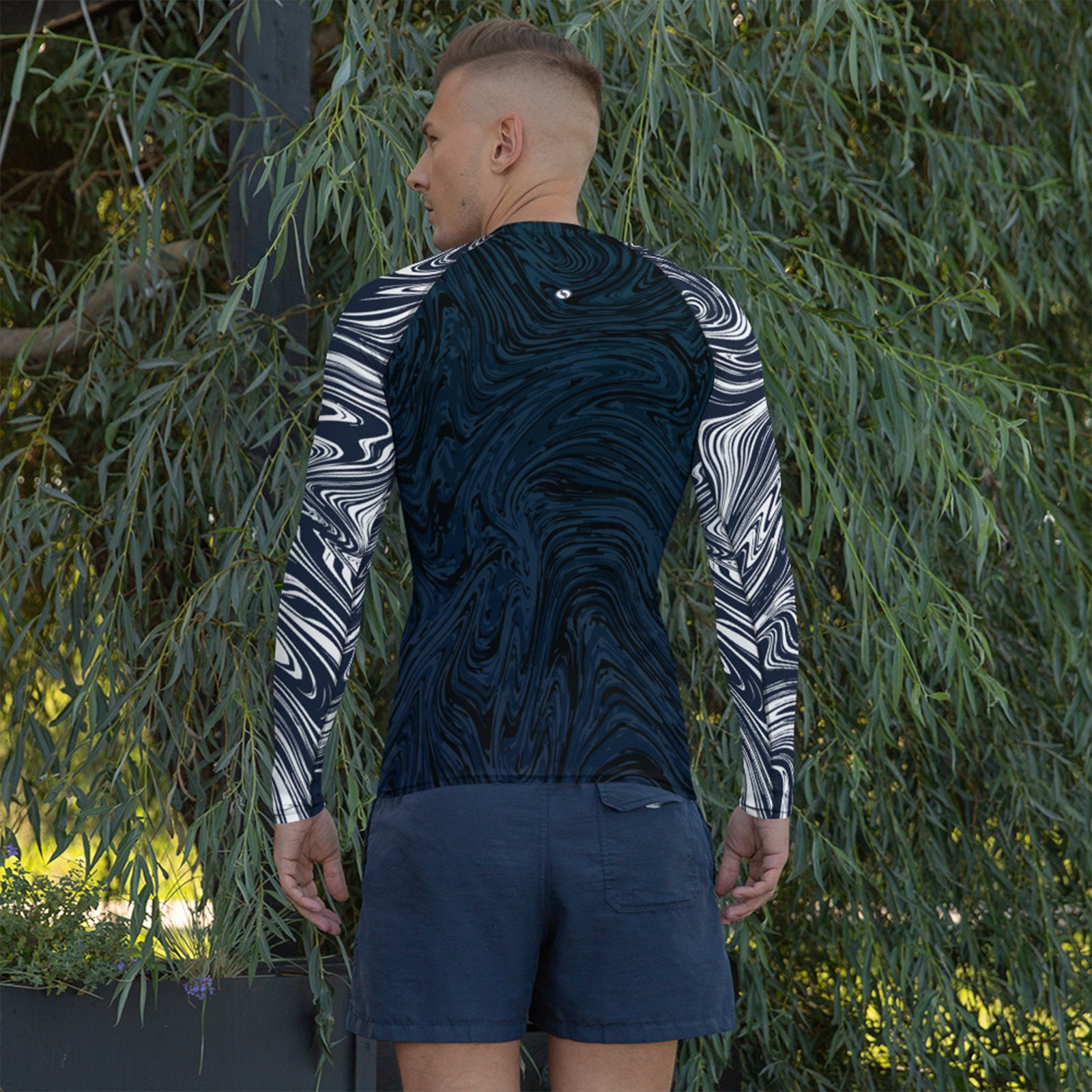 Mens Rash Guard Marble Fabric Print Rashguard Sun - Etsy