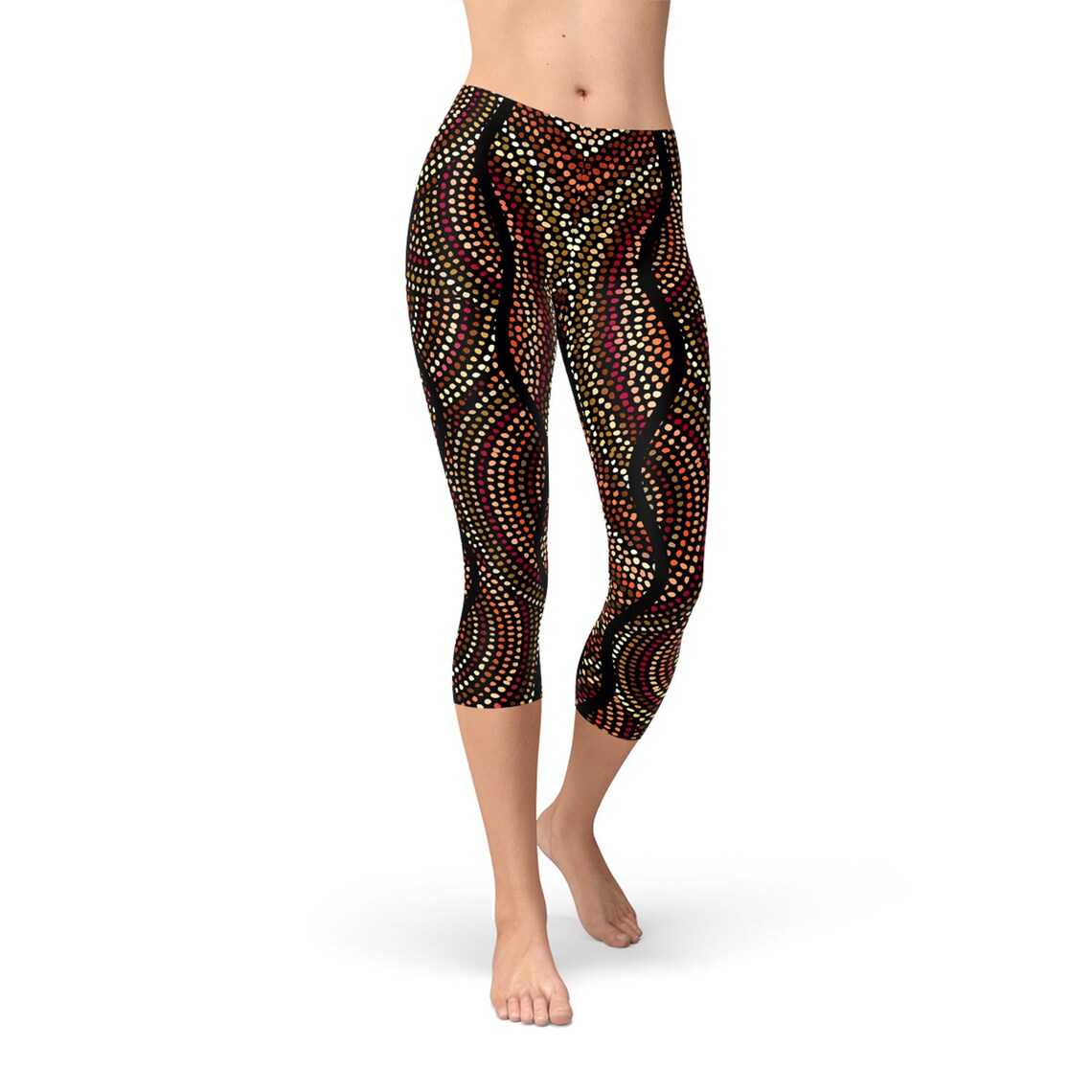 Tribal Print Capri Leggings, Ankara Capri, Dashiki Capri, Aboriginal ...