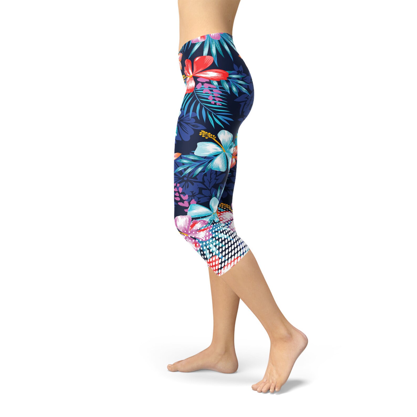 Hawaii Surf Capri Leggings Hawaiian Hibiscus Capris - Etsy