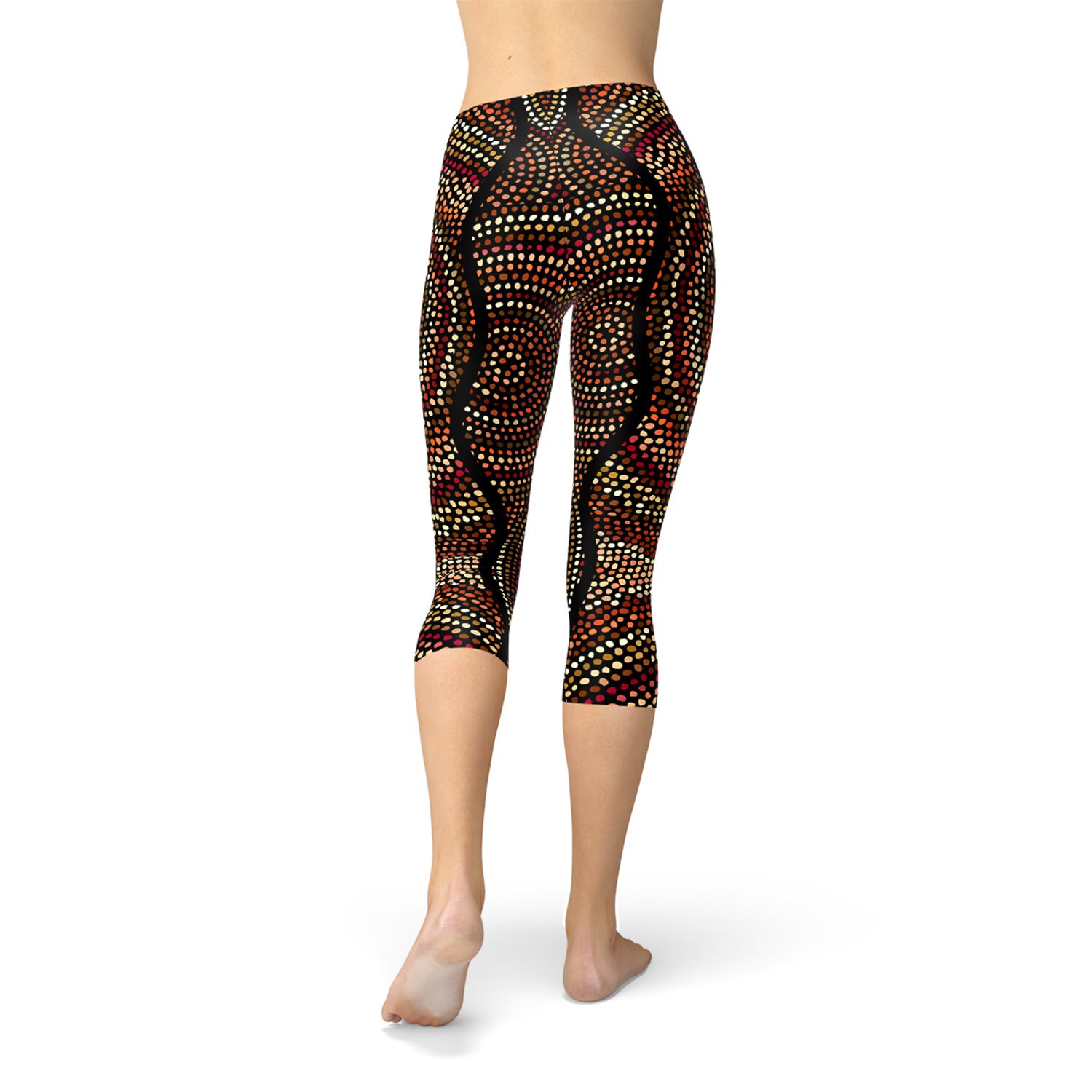 Tribal Print Capri Leggings, Ankara Capri, Dashiki Capri, Aboriginal ...