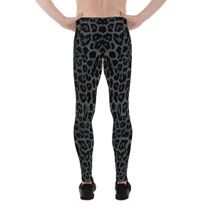 Mens Leggings - Meggings - Black Panther / Leopard / Cougar Pattern ...