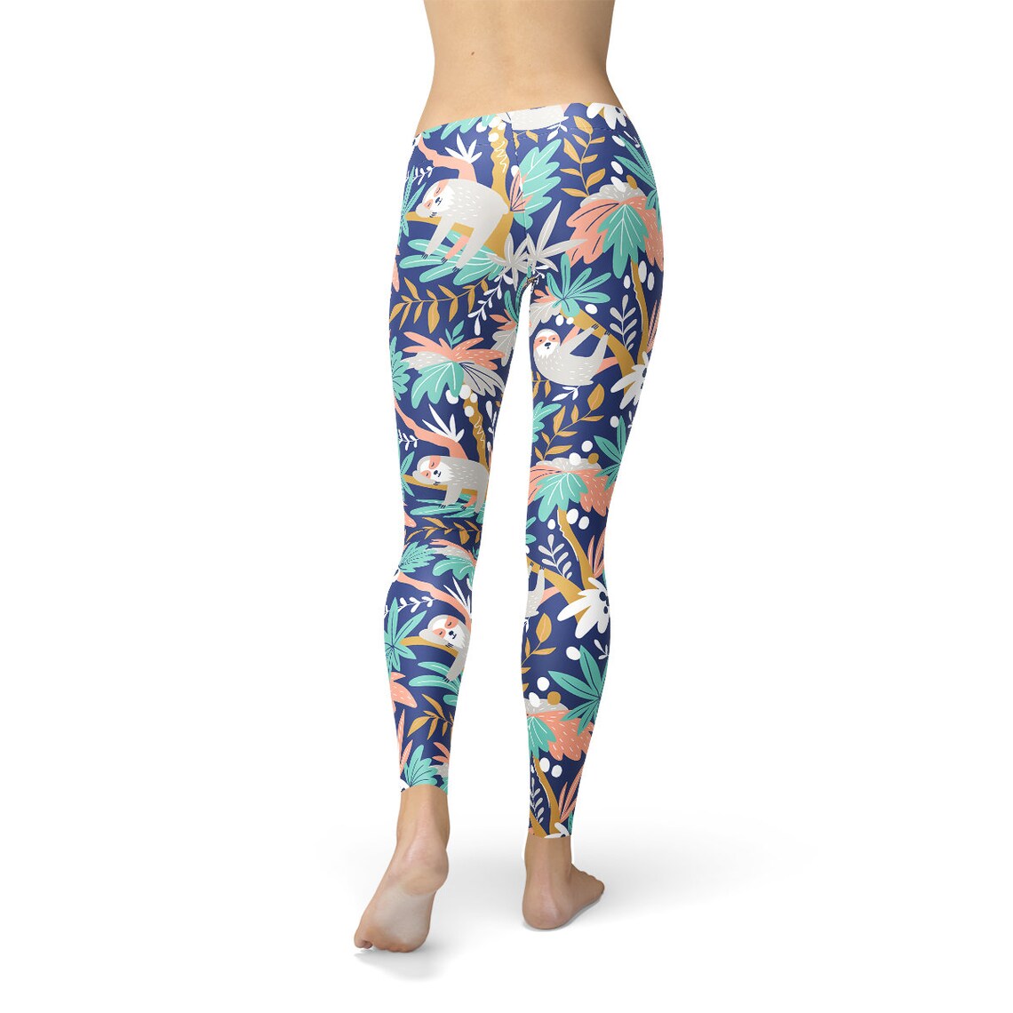 Sloth Leggings Sloth Yoga Pants Sloth Tights Cute Sloth - Etsy