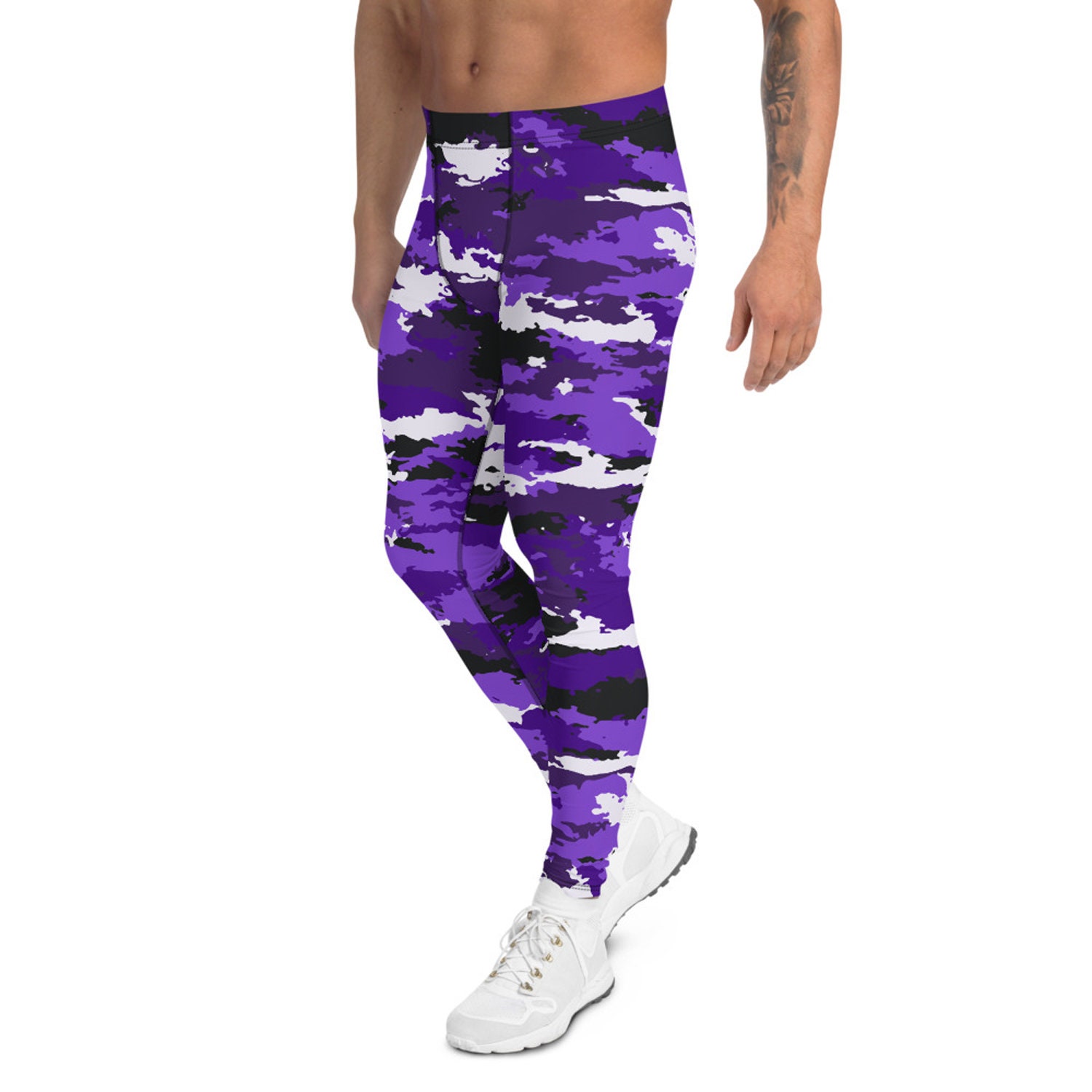 Purple Camo Leggings for Men Army / Military Urban Camouflage Pattern ...