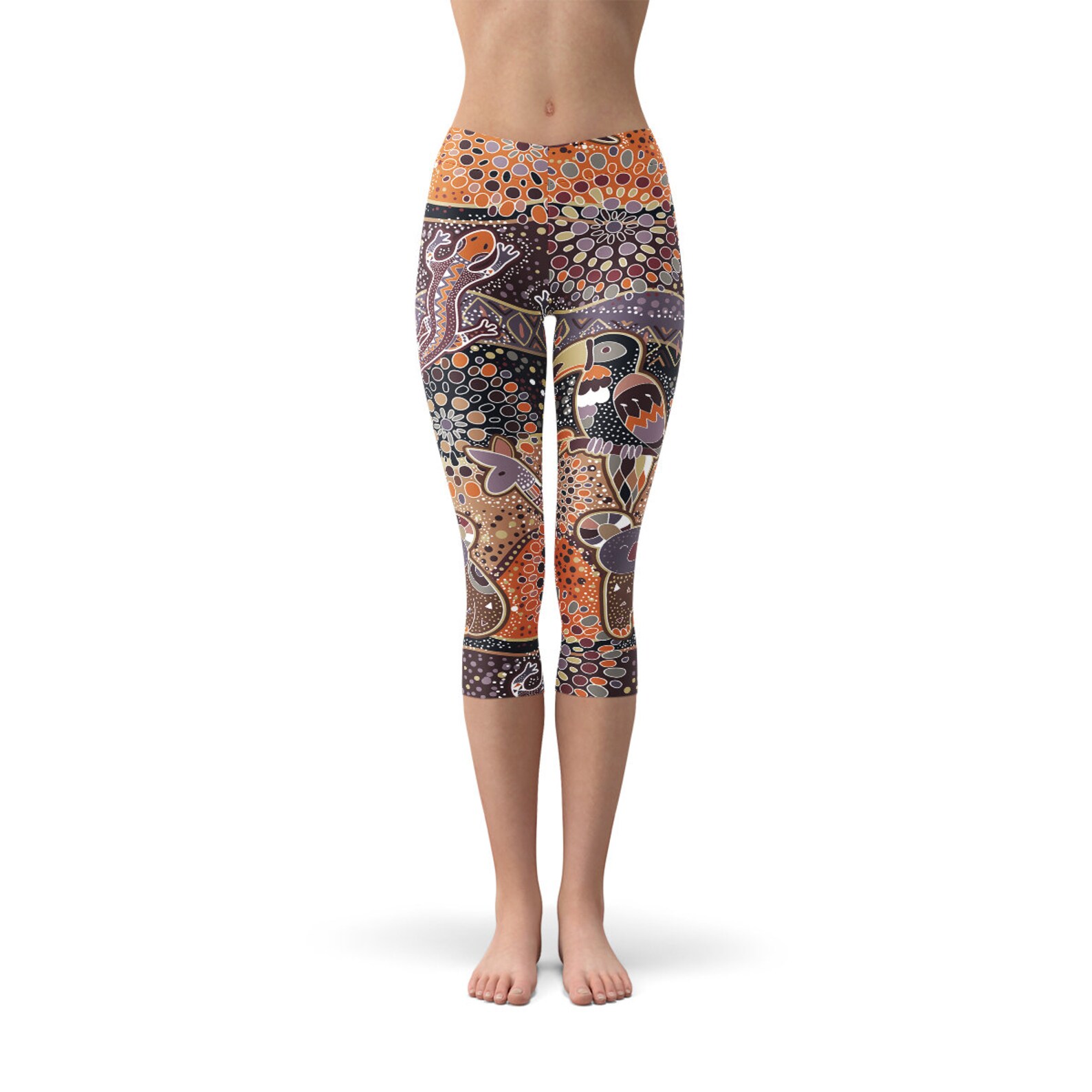 Dreamtime Capri Leggings, Aboriginal Capris, Aboriginal Printed Capris ...