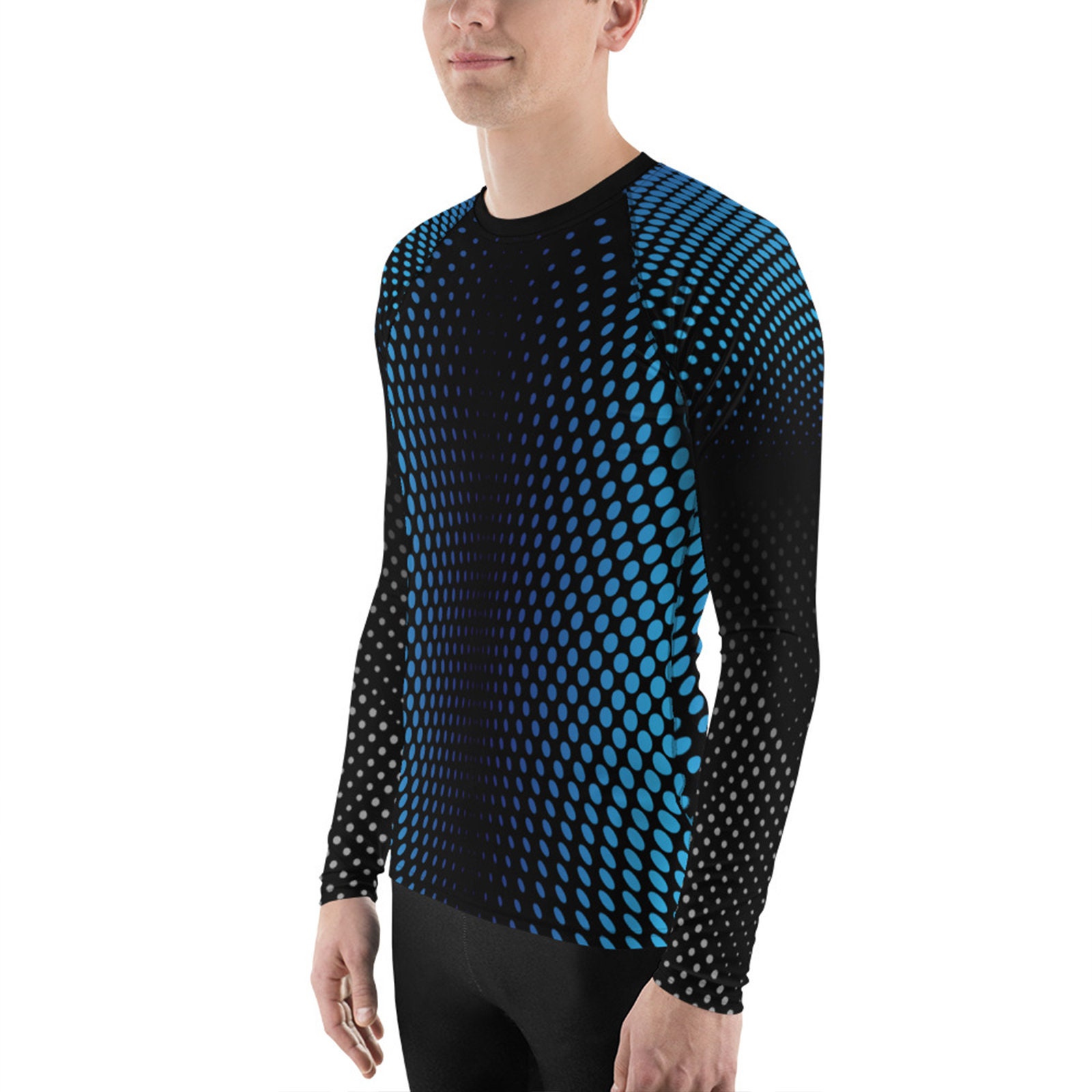 Mens Rash Guard Long Sleeve Ombre Ocean Blue Rashguard Sun | Etsy