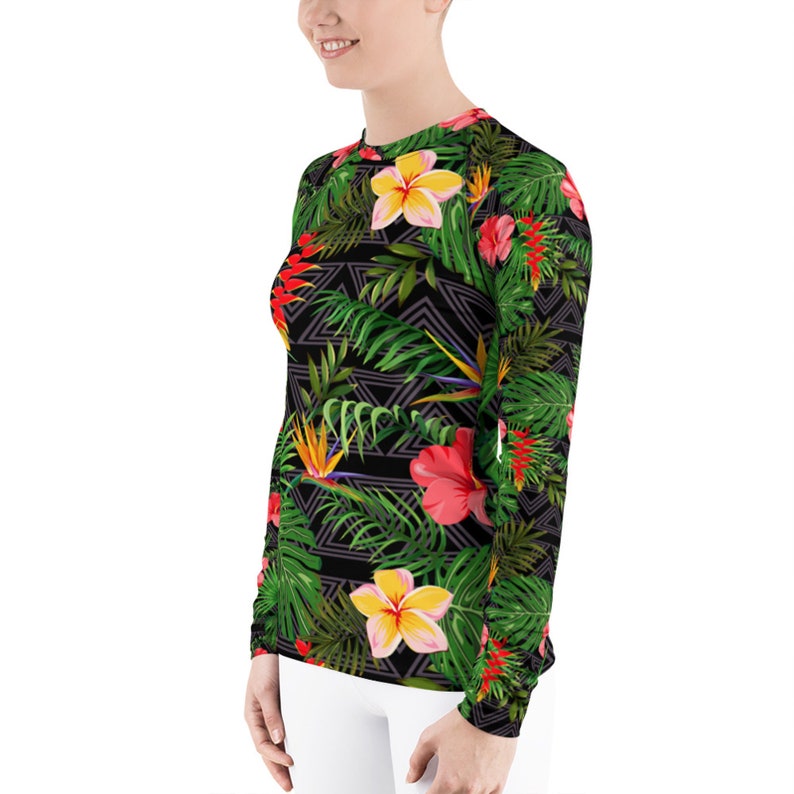 Women's Long Sleeve Rash Guard Bird of Paradise - Etsy
